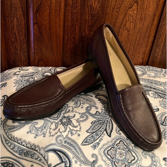 SAS | Shoes | Sas Brown Leather Tripad Comfort Foot Bed Loafers Womens ...